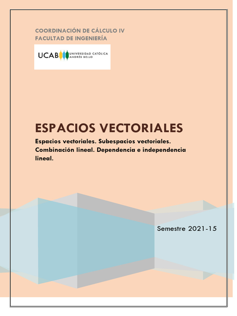 Espacios Vectoriales | PDF | Espacio vectorial | Vector Euclidiano