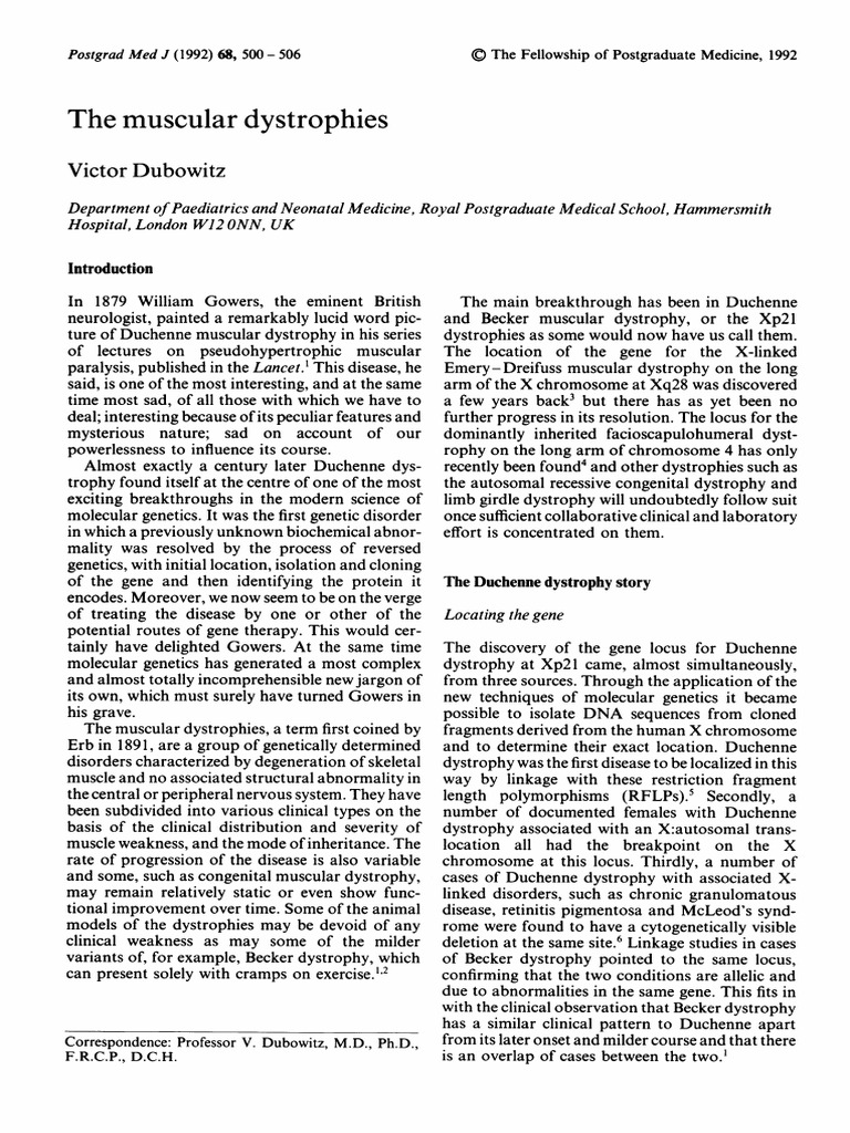 The Muscular Dystrophies | PDF | Muscular Dystrophy | Musculoskeletal ...