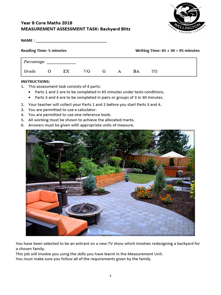 Measurement Task Final Version With Design Thinking | PDF | Area | Volume