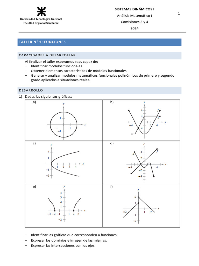 Taller 1 - Funciones | PDF | Función (Matemáticas) | Fahrenheit