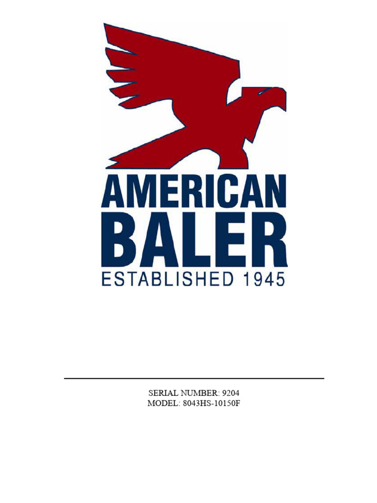 Manuel American Baler 9204 | PDF | Programmable Logic Controller