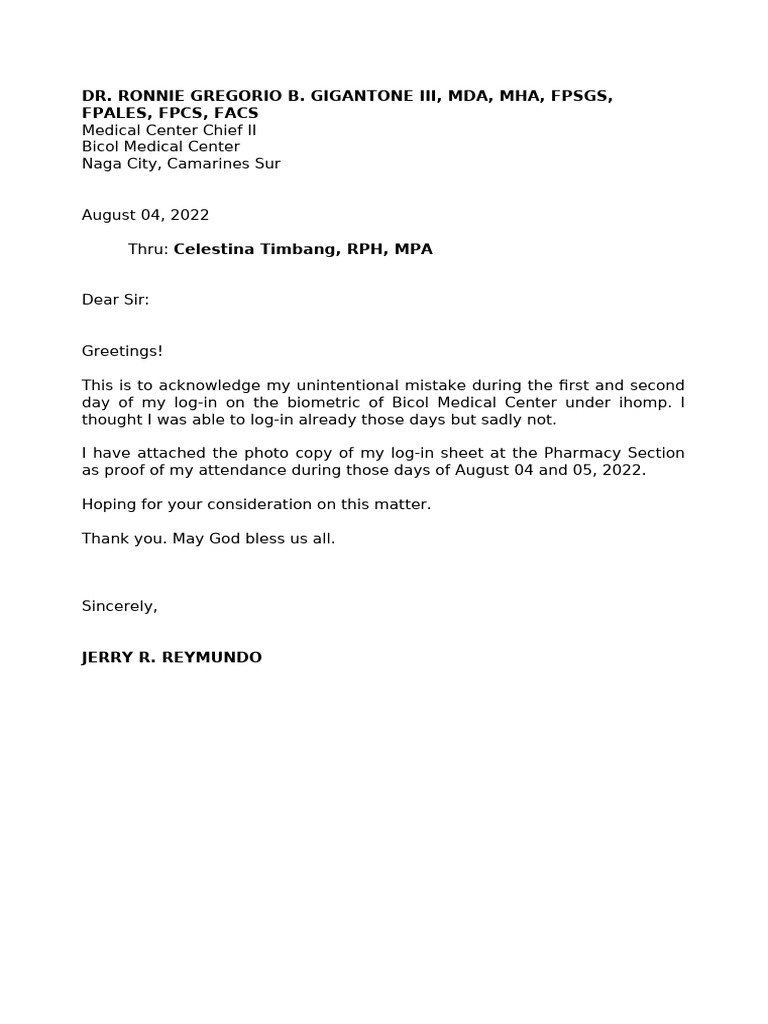 Justification Letter | PDF