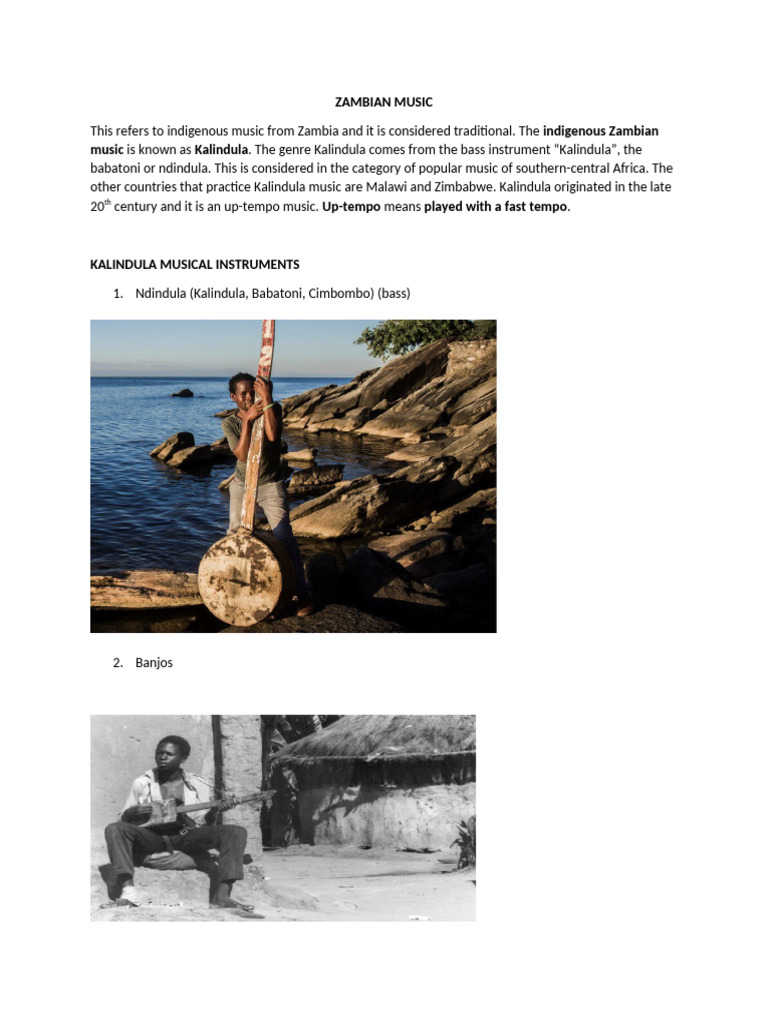 Traditional Zambian Kalindula Music | PDF | Social Science | Art