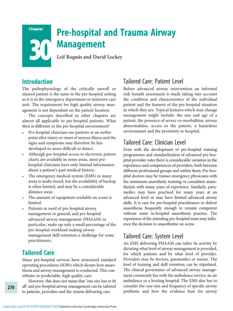 30 prehospital_and_trauma_airway_management | PDF | Emergency Medical ...