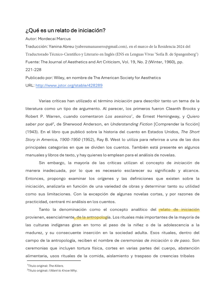 Initiation Story Traducido | PDF | Rituales | Antropología