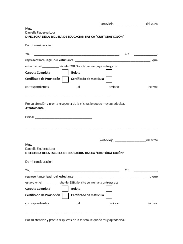 Formato de Oficio de Retiro de Documentos o Carpetas | PDF