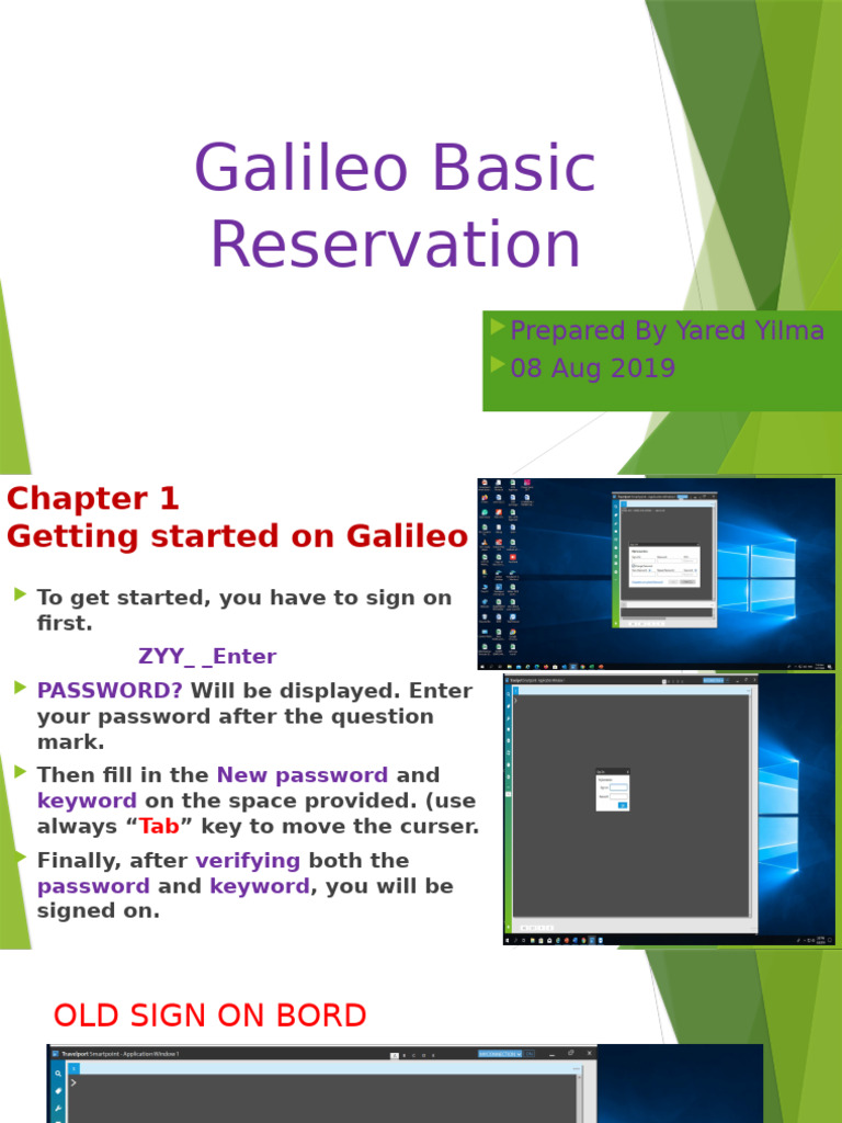 Galileo Basic Reservation 1 | PDF | Airport | Control Key