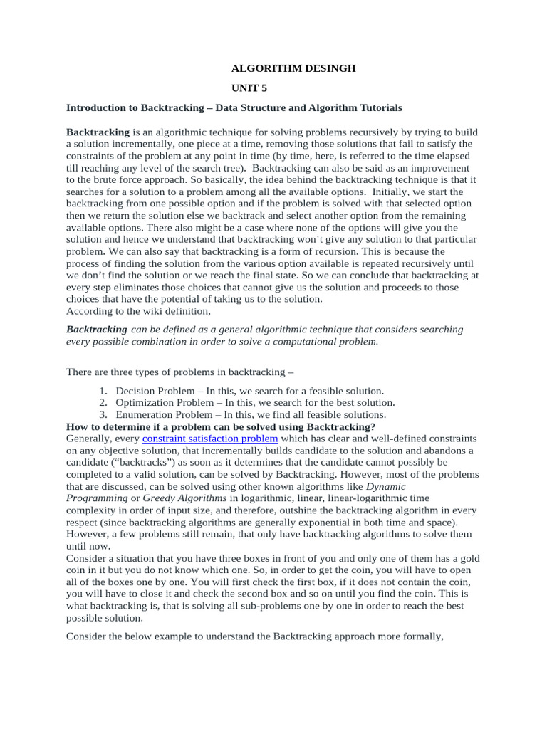 Algorithm Desingh Unit 5 | PDF | Time Complexity | Mathematical Analysis