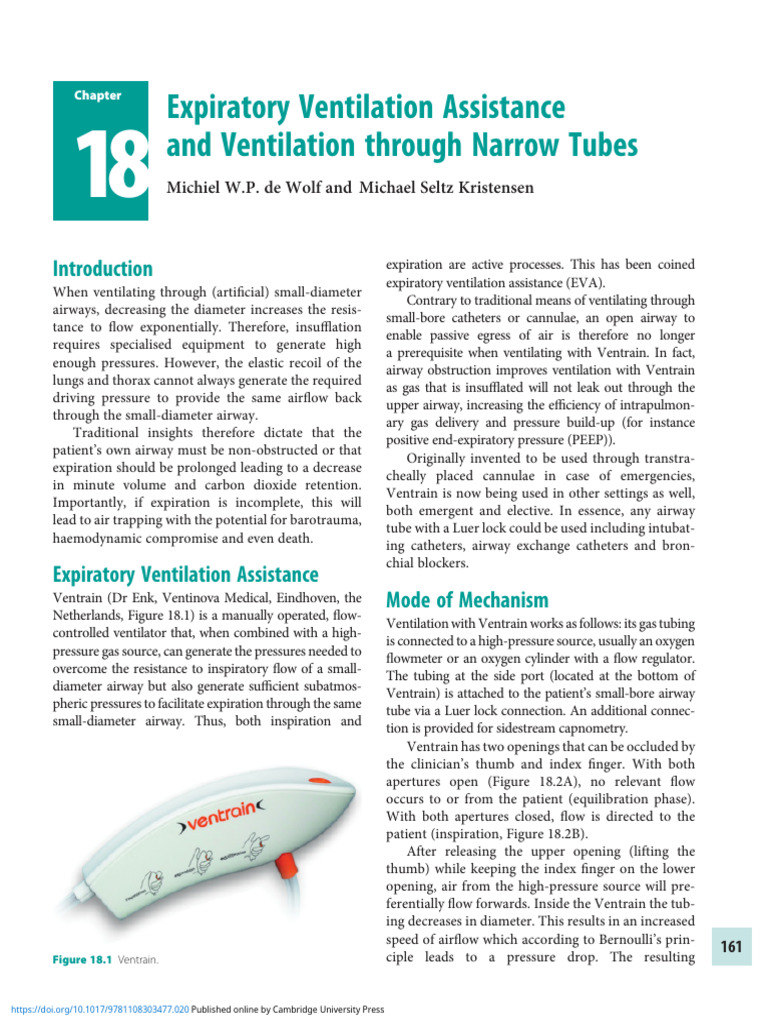 18 Expiratory Ventilation Assistance and Ventilation Through Narrow ...