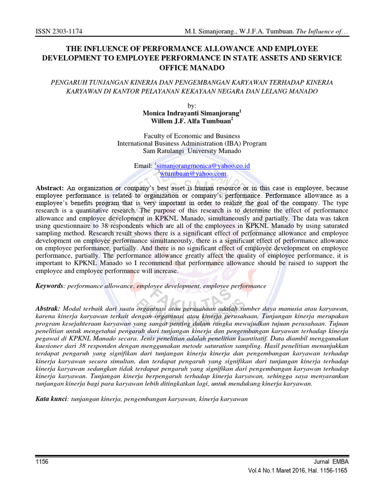Impact of Performance Allowance on Employee Performance | PDF ...