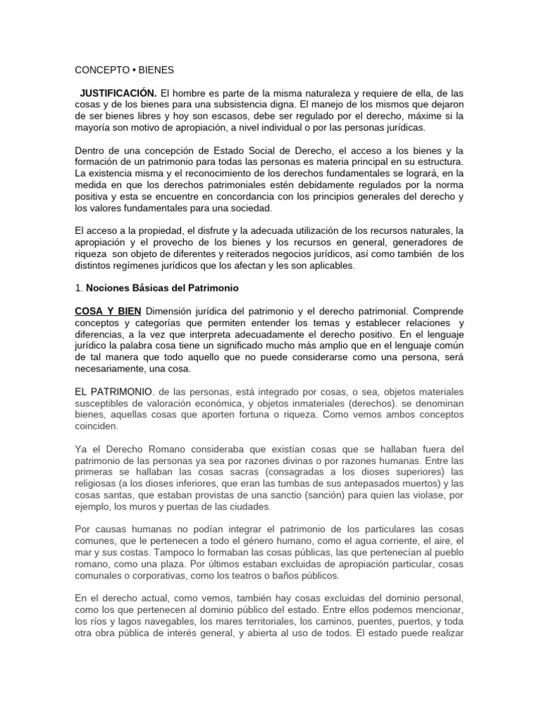 CLASES DE BIENES | PDF | Propiedad | Bienes (Ley)