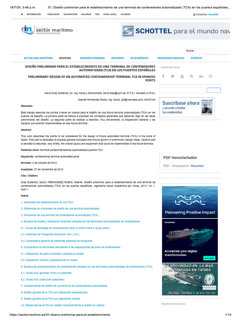 Diseño Preliminar para El Establecimiento de Una Terminal de ...