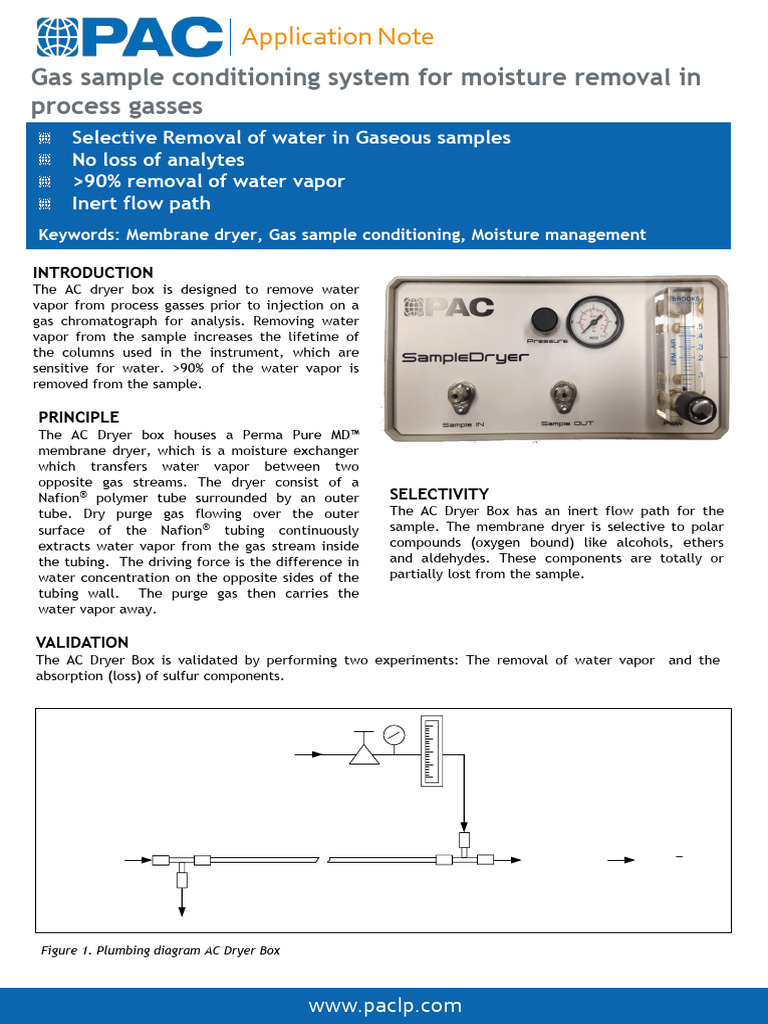 Gas Sample Conditioning System For Moisture Removal | PDF | Gas ...