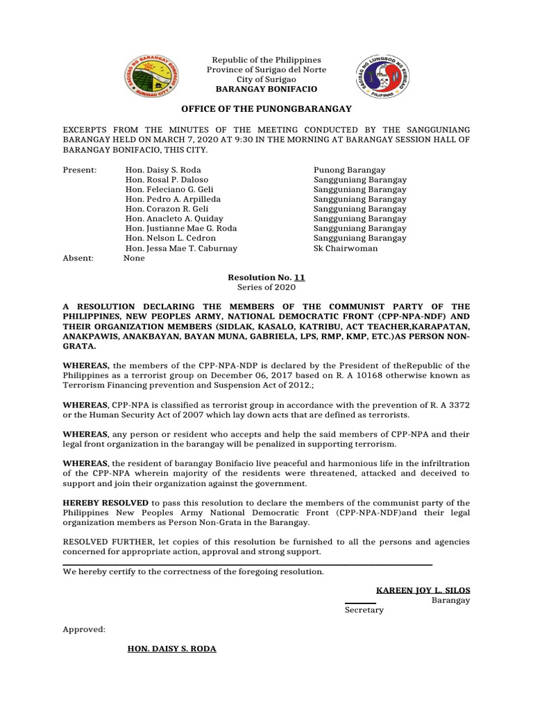 Army Resolution | PDF | Violence | Human Rights