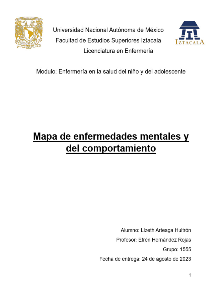 Lizeth Arteaga U3 A2 | PDF | Trastorno mental | Esquizofrenia