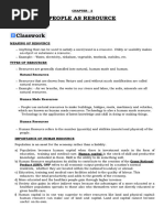 People as a Resource Class9 | PDF