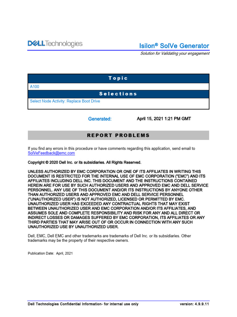 Isilon - A100-Replace Boot Drive | PDF | Electrostatic Discharge ...