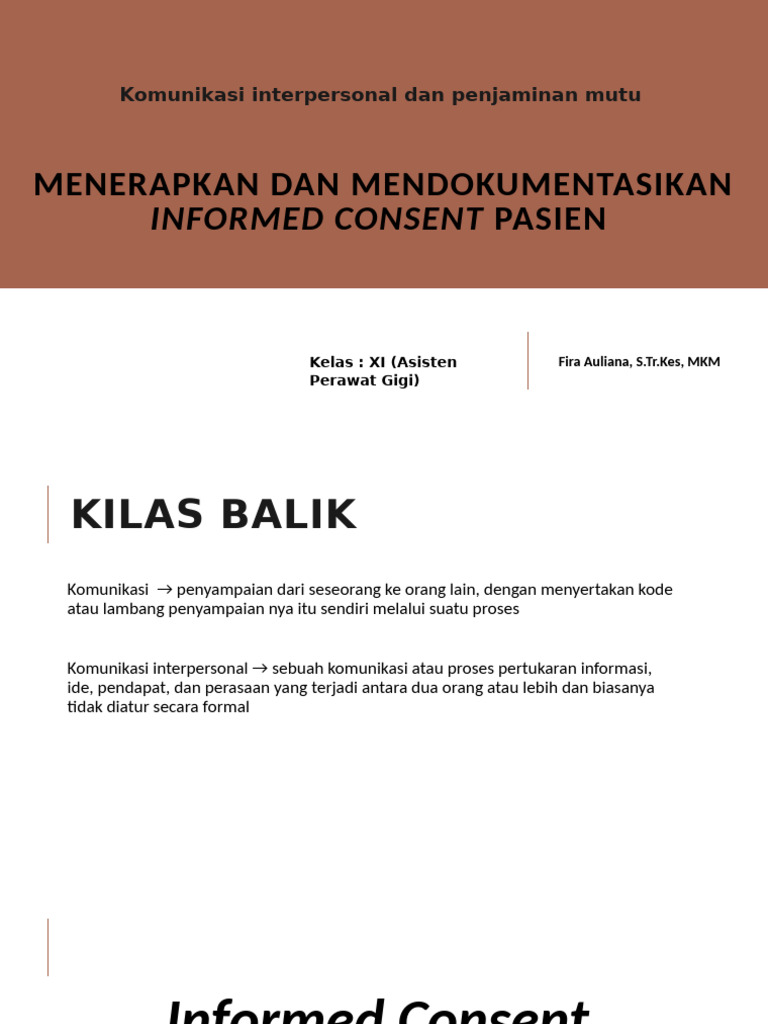 Informed Consent (Kelas 11) | PDF | Pengembangan Diri