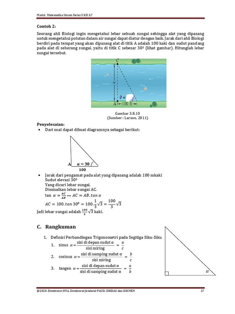 Contoh Soal Kontekstual Trigonometri | PDF
