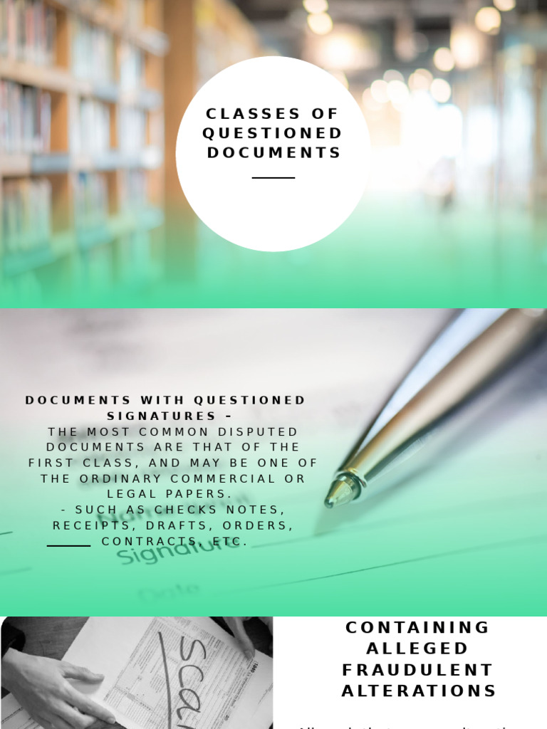 Types of Questioned Documents | PDF | Social Science | Foreign Language ...