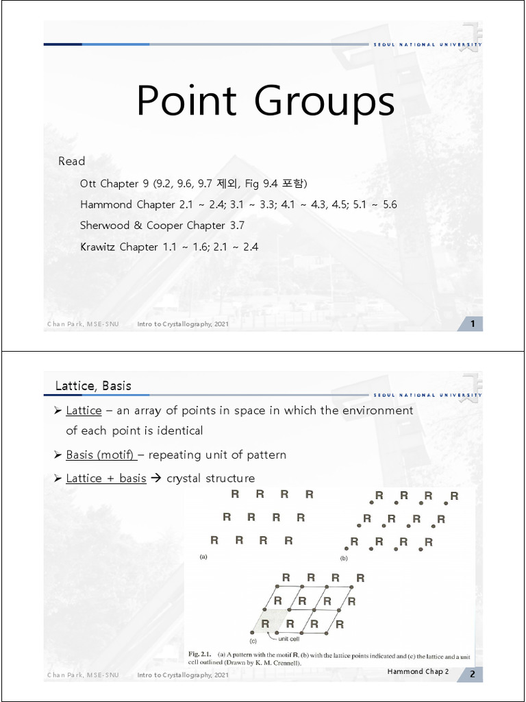 W07-Point Group | PDF | Crystallography | Artistic Techniques