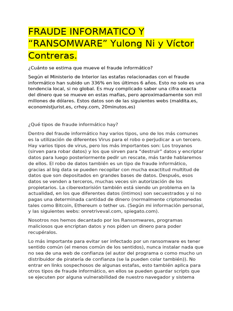 Ciberseguridad y Ransomware | PDF | Secuestro de datos | Virus de computadora