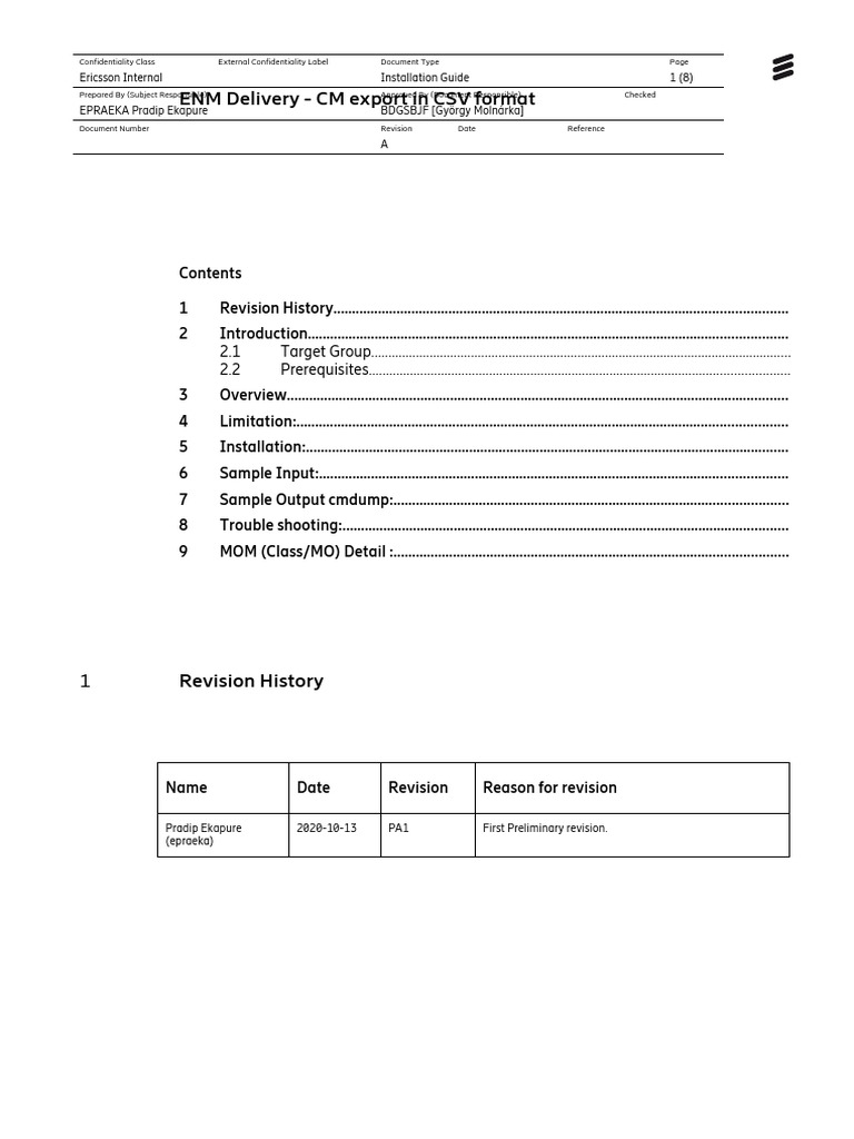 ENM Delivery - CM Export in CSV Format | PDF | Parameter (Computer Programming) | Comma ...