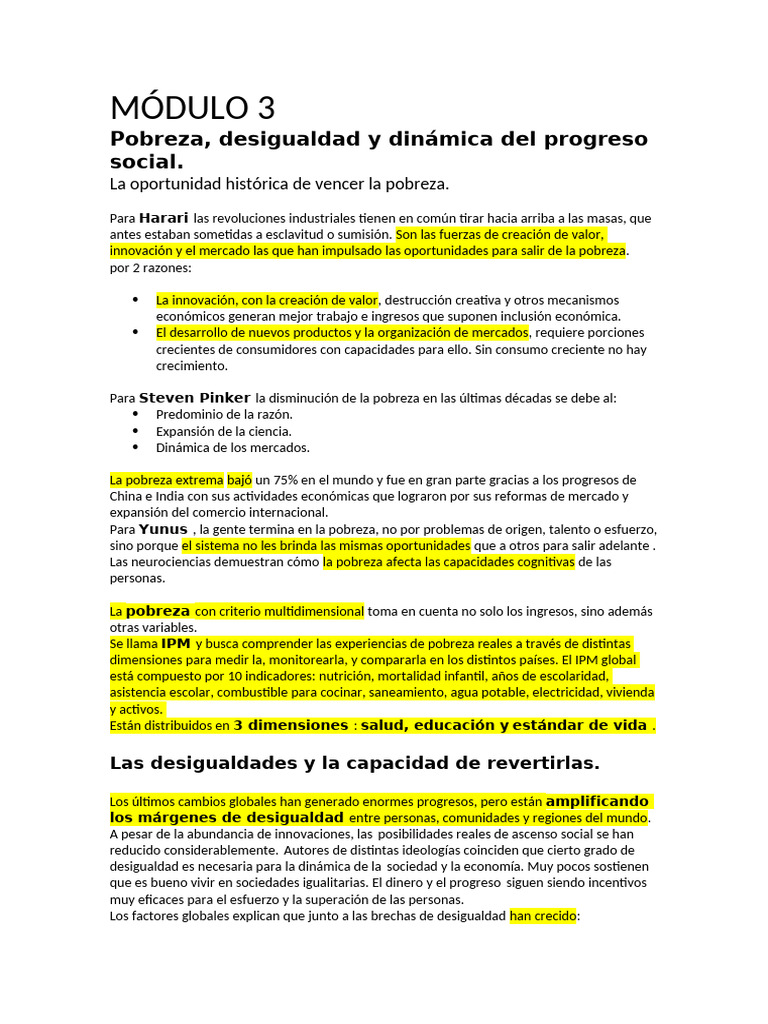Resumen Mod 3 y 4 | PDF | Discriminación y relaciones raciales | Desigualdad social