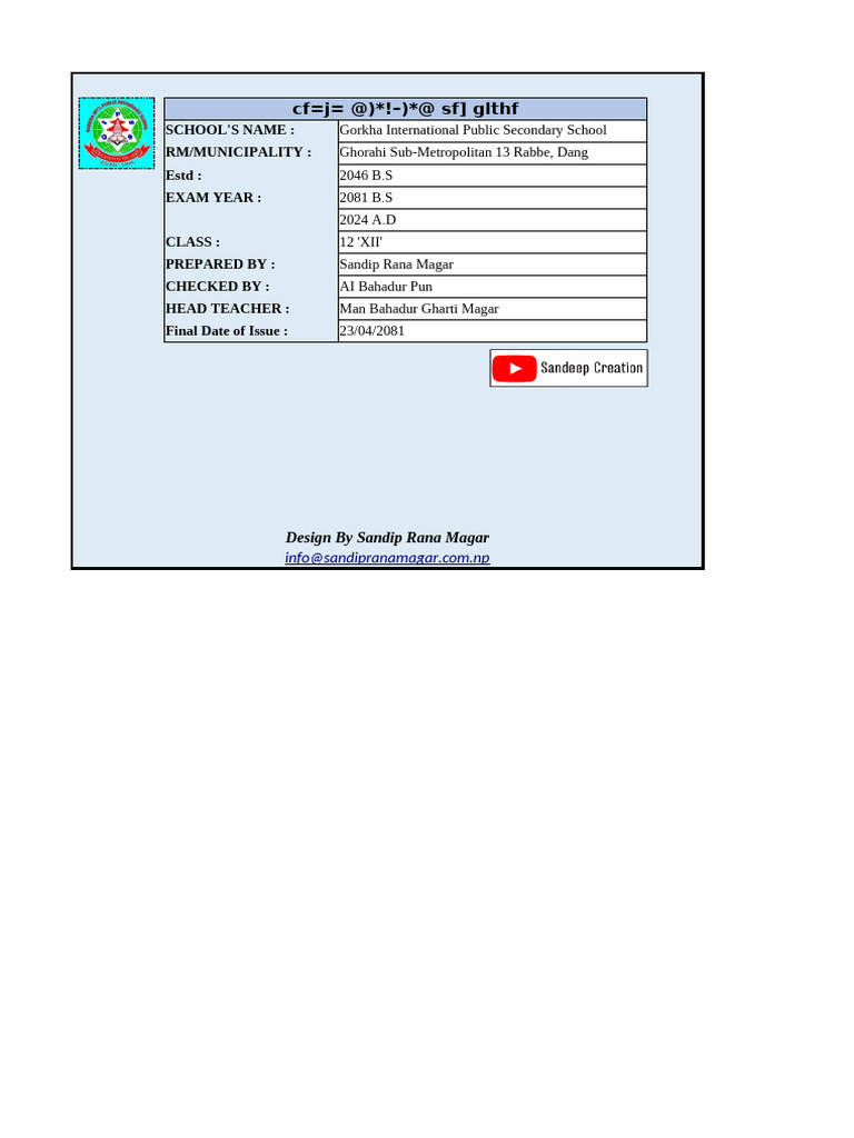 Mark Sheet | PDF | Observation | Inquiry