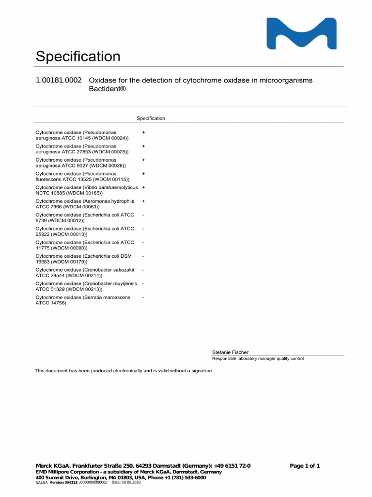 Microbiologi Bactident Merck | PDF