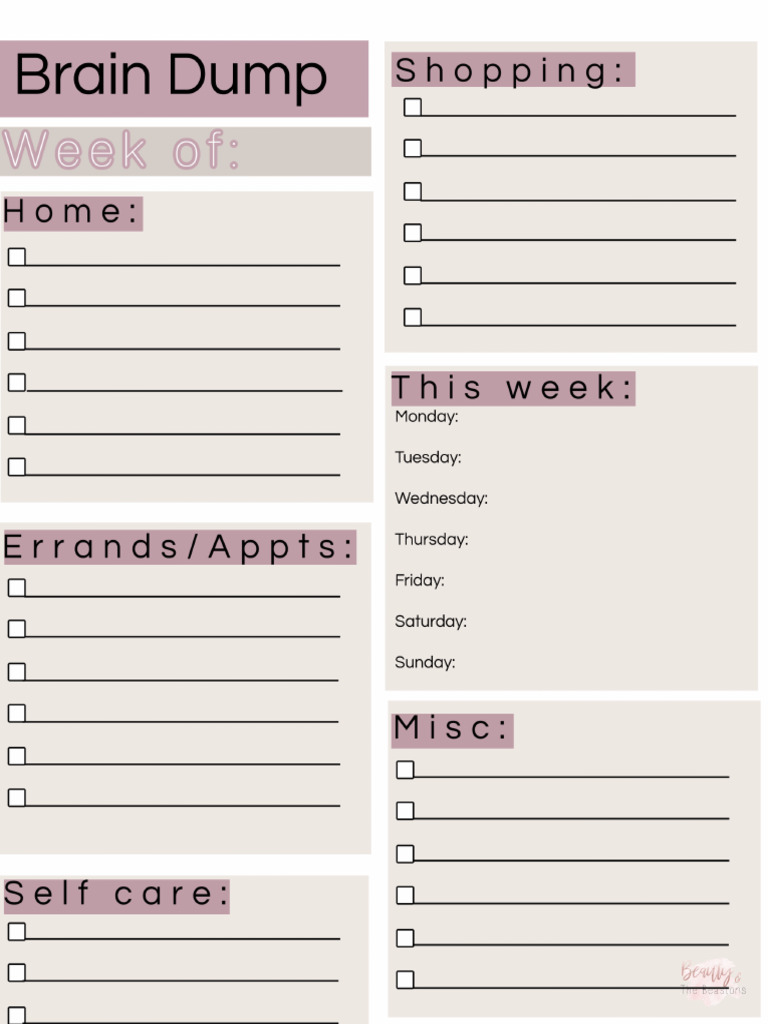 Brain Dump PDF | PDF