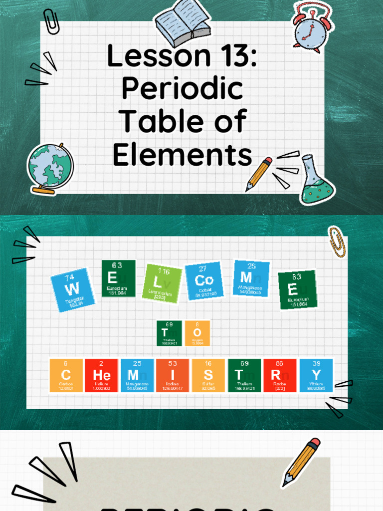 Lesson 13 Periodic Table of Elements | PDF | Periodic Table | Electron Configuration