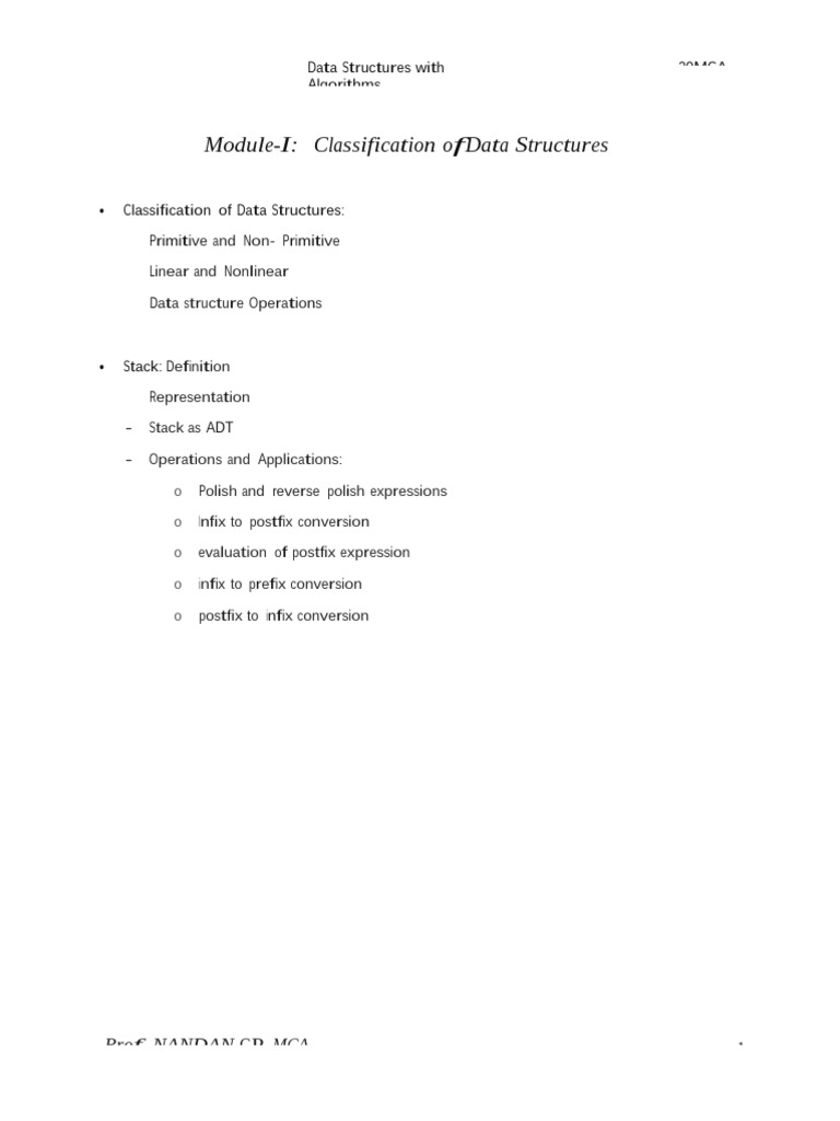 Ds Module 1 I Pdf Computer Science Notation