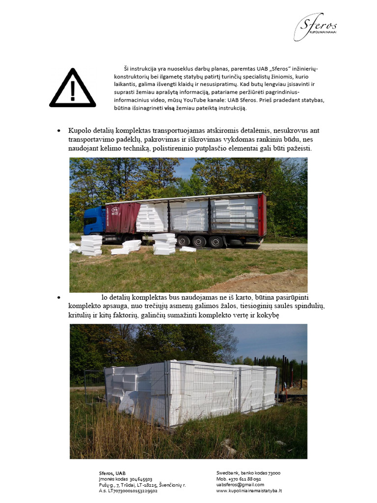 Kupolo Statybos Instrukcija 1 | PDF