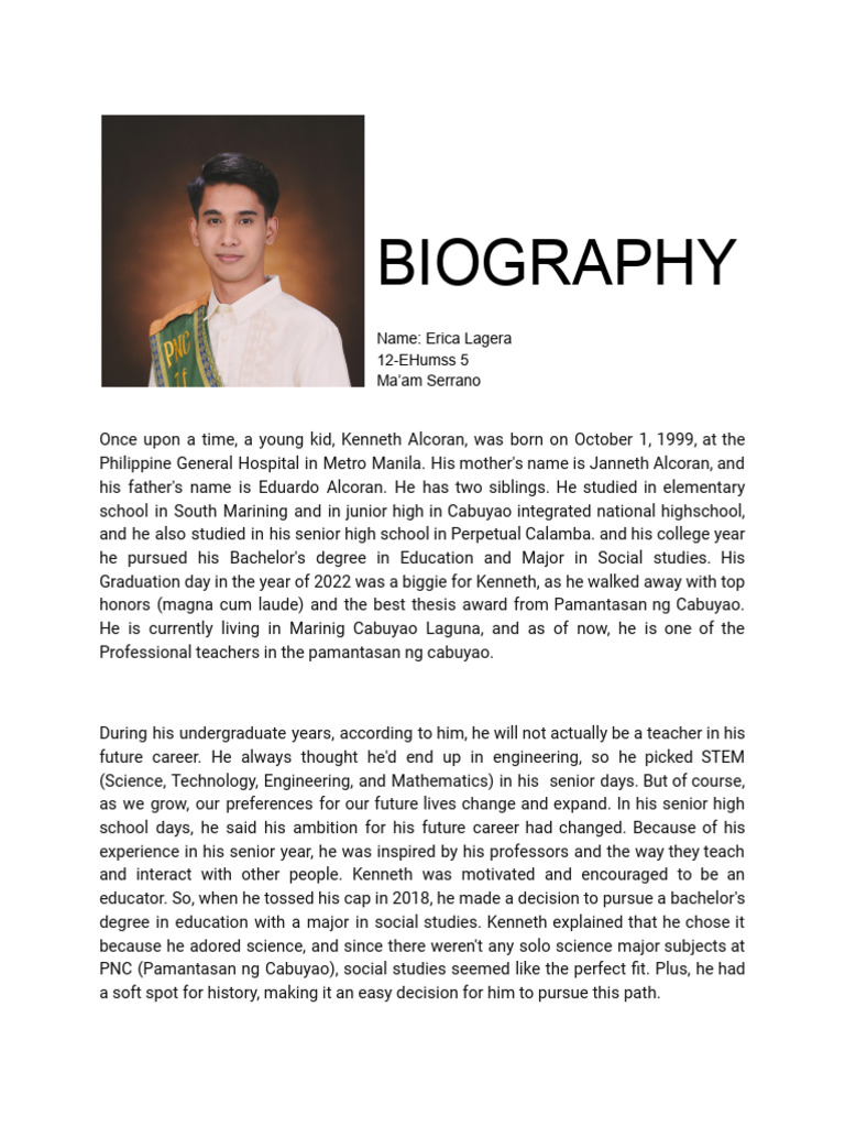 BIOGRAPHY CNF | PDF