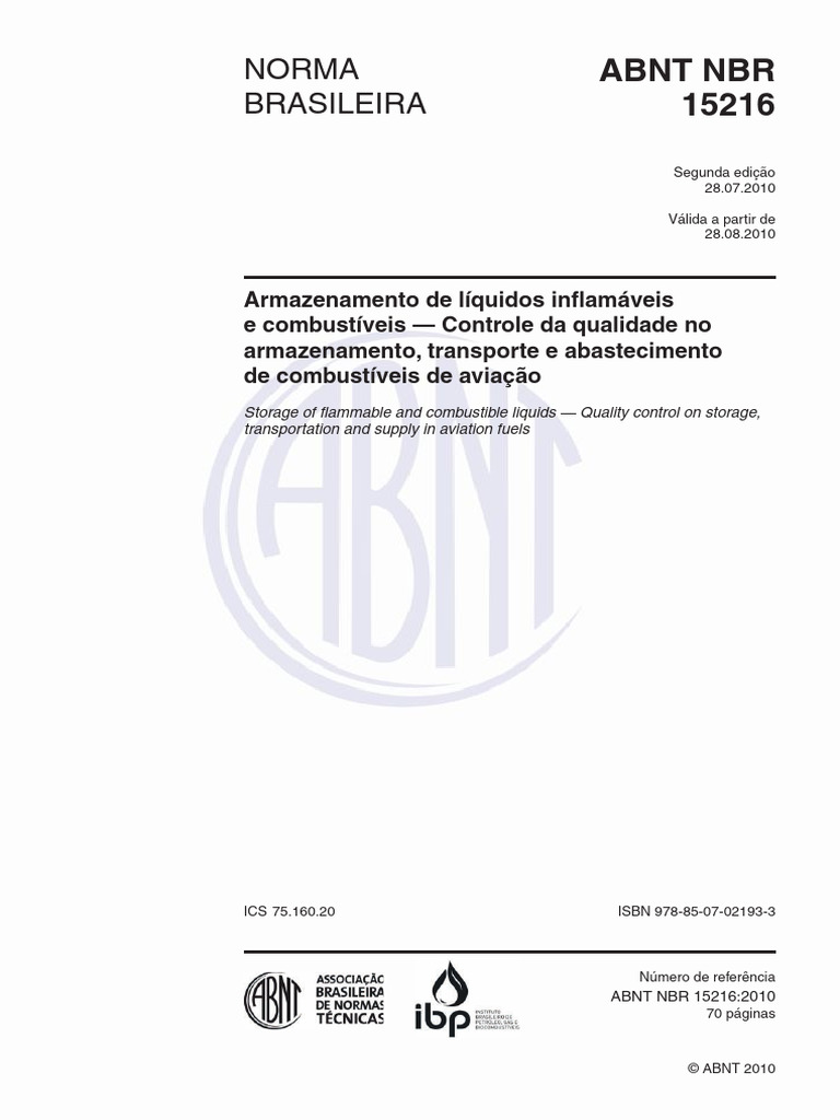 Abnt NBR 15216 - 2010 | PDF | Líquidos | Combustíveis