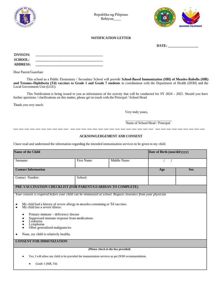 Official SBI Consent Waiver Form 2024 DOWNLOAD A | PDF | Vaccines ...