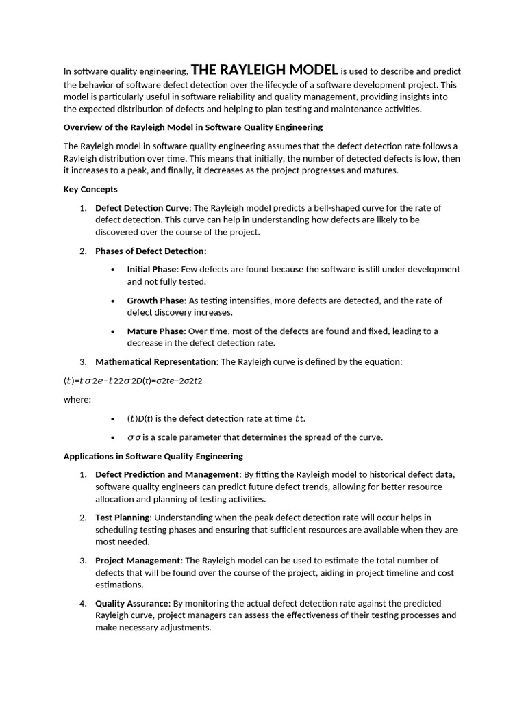 Unit-3 SQE (Models) | PDF | Reliability Engineering | Software Quality