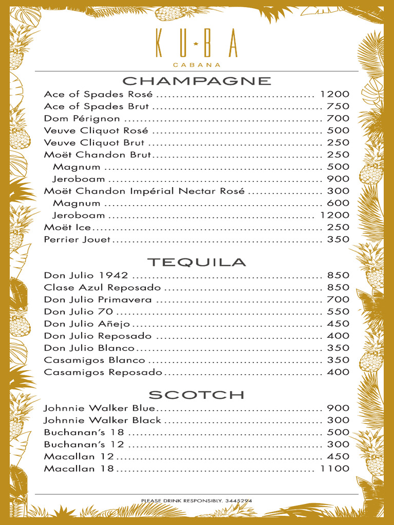 Bottle Menu | PDF