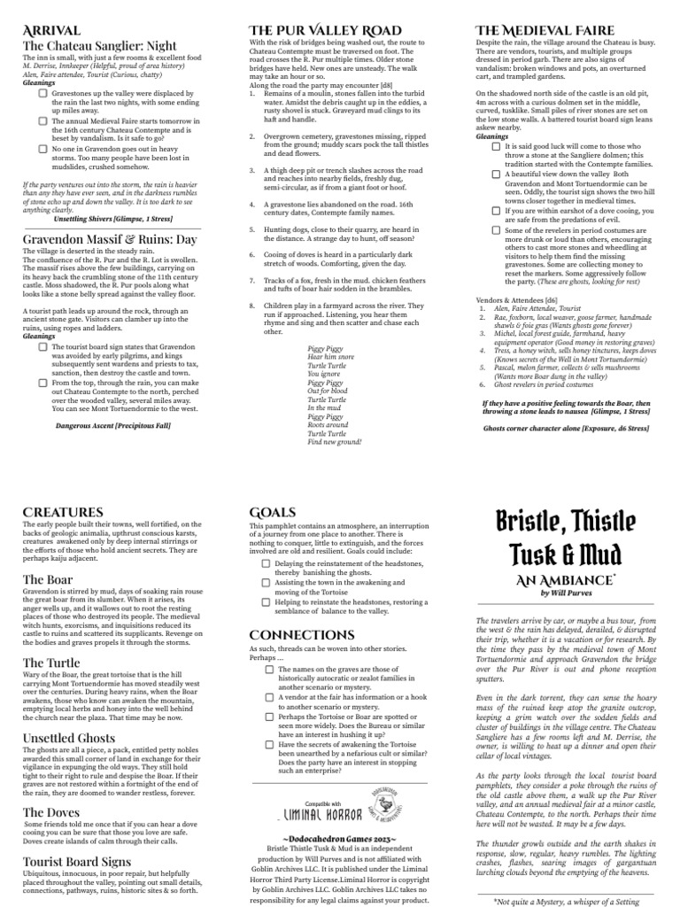 Bristle Thistle Tusk and Mud | PDF
