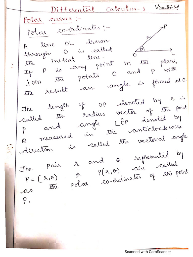 Polar Curves Module 1, BMATS101, MATHEMATICS | PDF