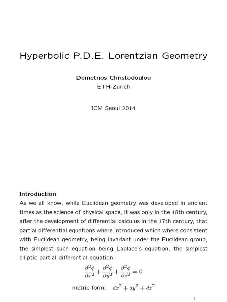 Slides-ICM2014 | PDF | Geometry | Tensor