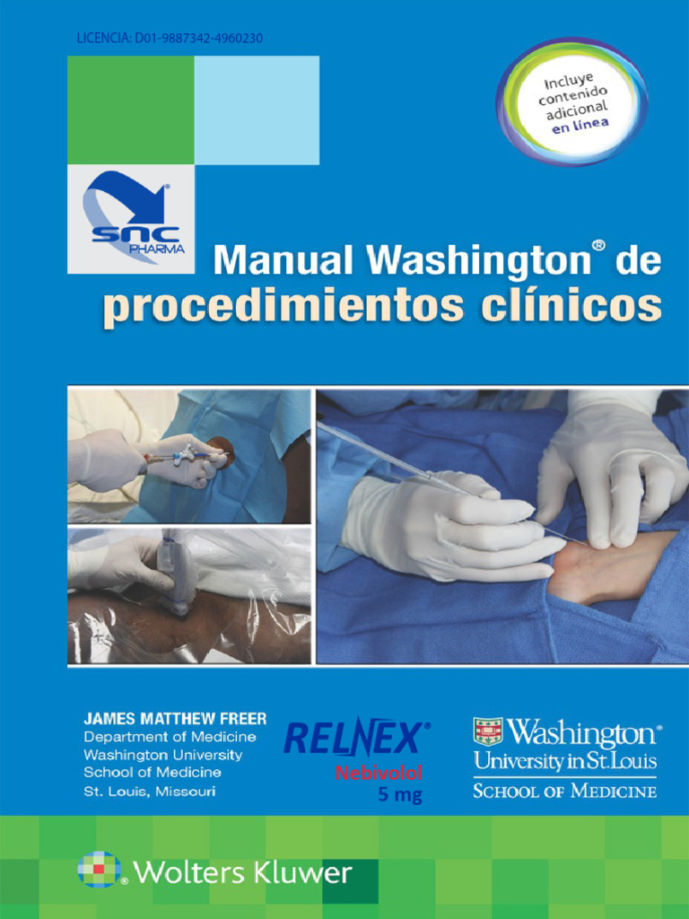 Manual Washington Procedimientos Clínicos 1° Ed Matthew Freer 2017 ...