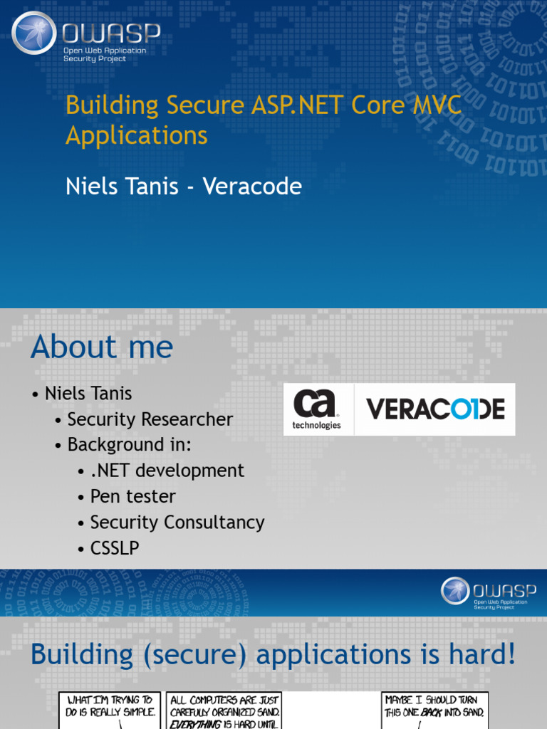 AppSecUS - Building Secure ASP - NET Core MVC Applications | PDF | Model–View–Controller ...