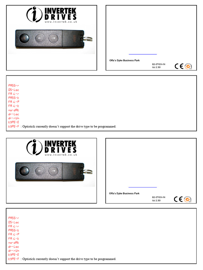 Optistick 2 User Guide for Drive Programming | PDF | Bluetooth ...