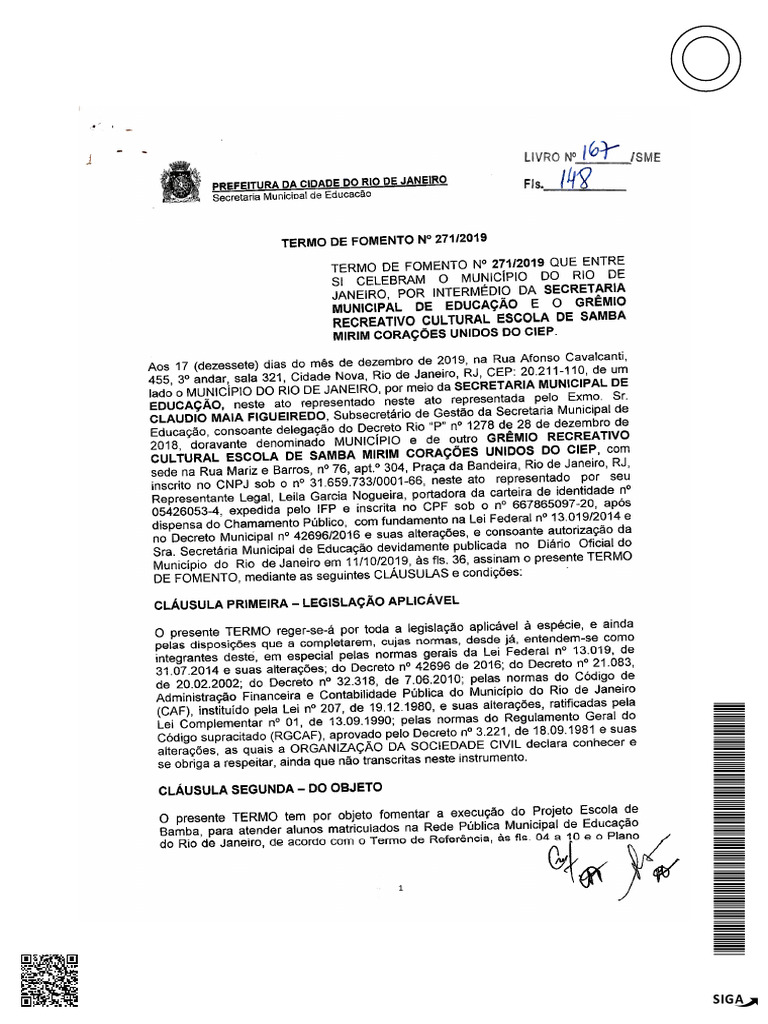 Contrato 2019.271 Inteiro Teor | PDF | Animais e seres humanos