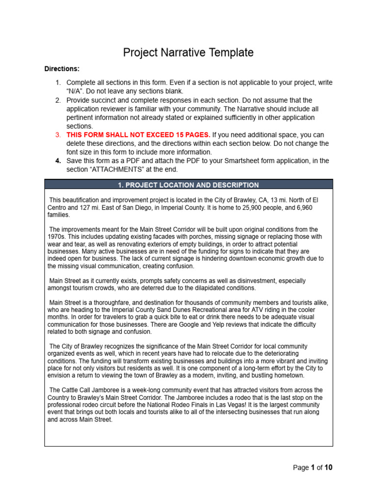 Project Narrative Template | PDF | Poverty Threshold | Poverty