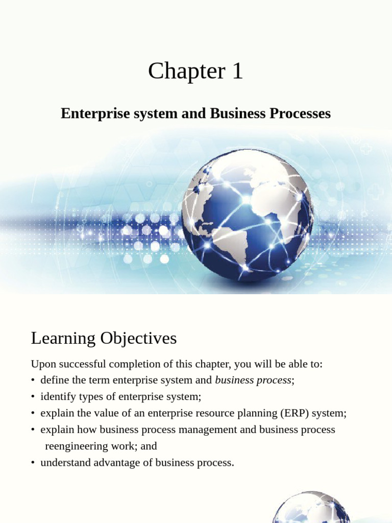 Chapter 1 Enterprise System | PDF | Enterprise Resource Planning ...