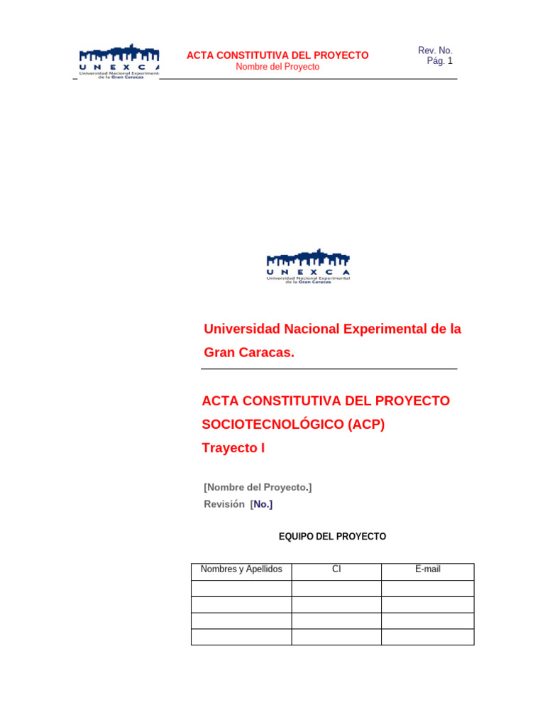 Unexca Plantilla - Acta - Constitutiva Trayecto I 2024 Editada | PDF | Análisis de los datos ...