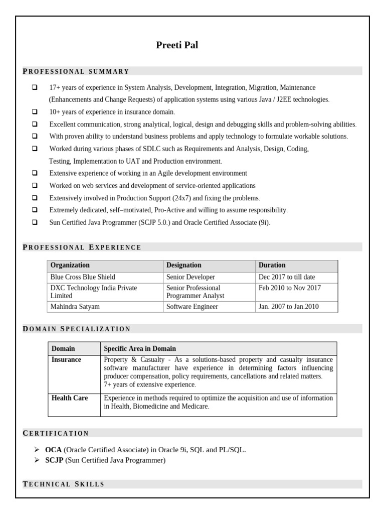 Preeti Resume | PDF | Spring Framework | Java (Programming Language)